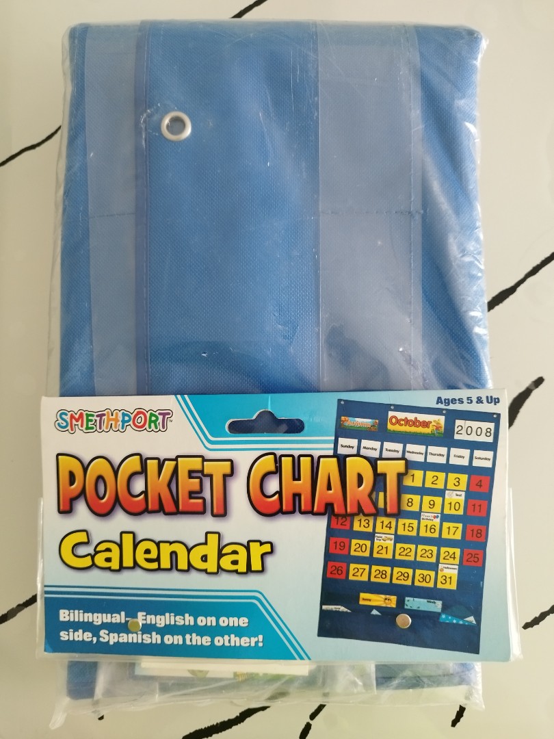 Pocket Chart Calendar / Flash Cards Display, Hobbies & Toys, Books ...