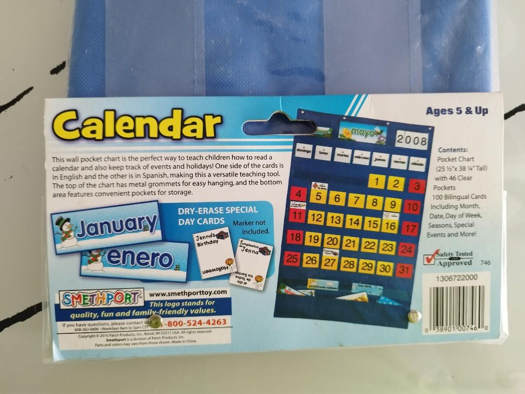 Pocket Chart Calendar / Flash Cards Display, Hobbies & Toys, Books ...
