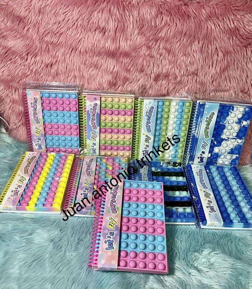 Pop It Fidget Sensory A5 Lined Notebook, Hobbies & Toys, Stationary ...