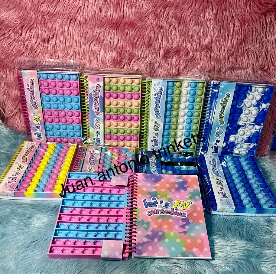 Pop It Fidget Sensory A5 Lined Notebook, Hobbies & Toys, Stationary ...