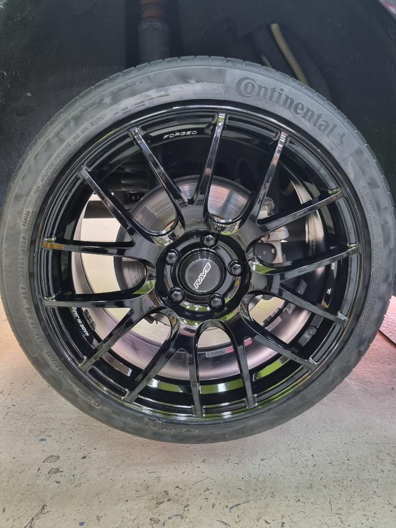 Rays 18" G27 Forged limited rims 5x112 offset45, Car Accessories, Tyres ...