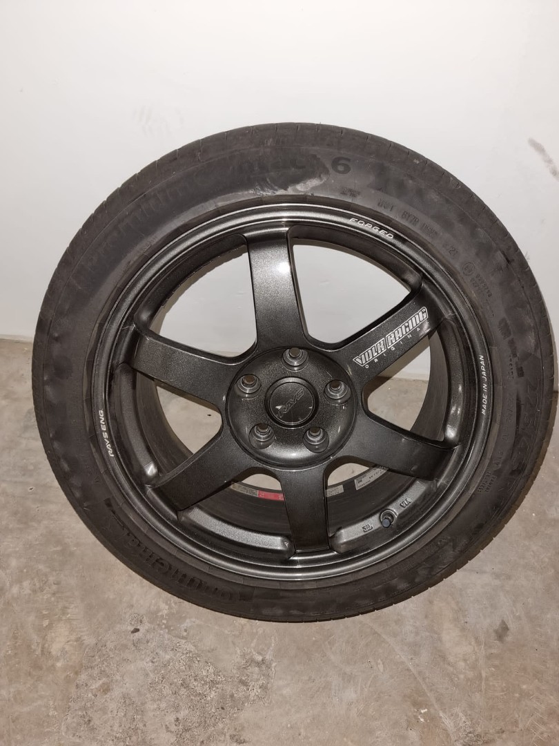 RAYS TE37 Saga 17 inch *original* plus brand new tire, Car Accessories ...