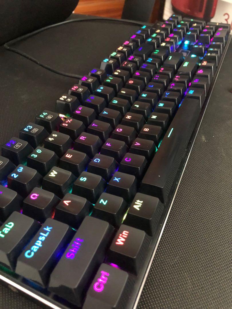 Red Dragon brown switches mechanical keyboard, Computers & Tech, Parts ...