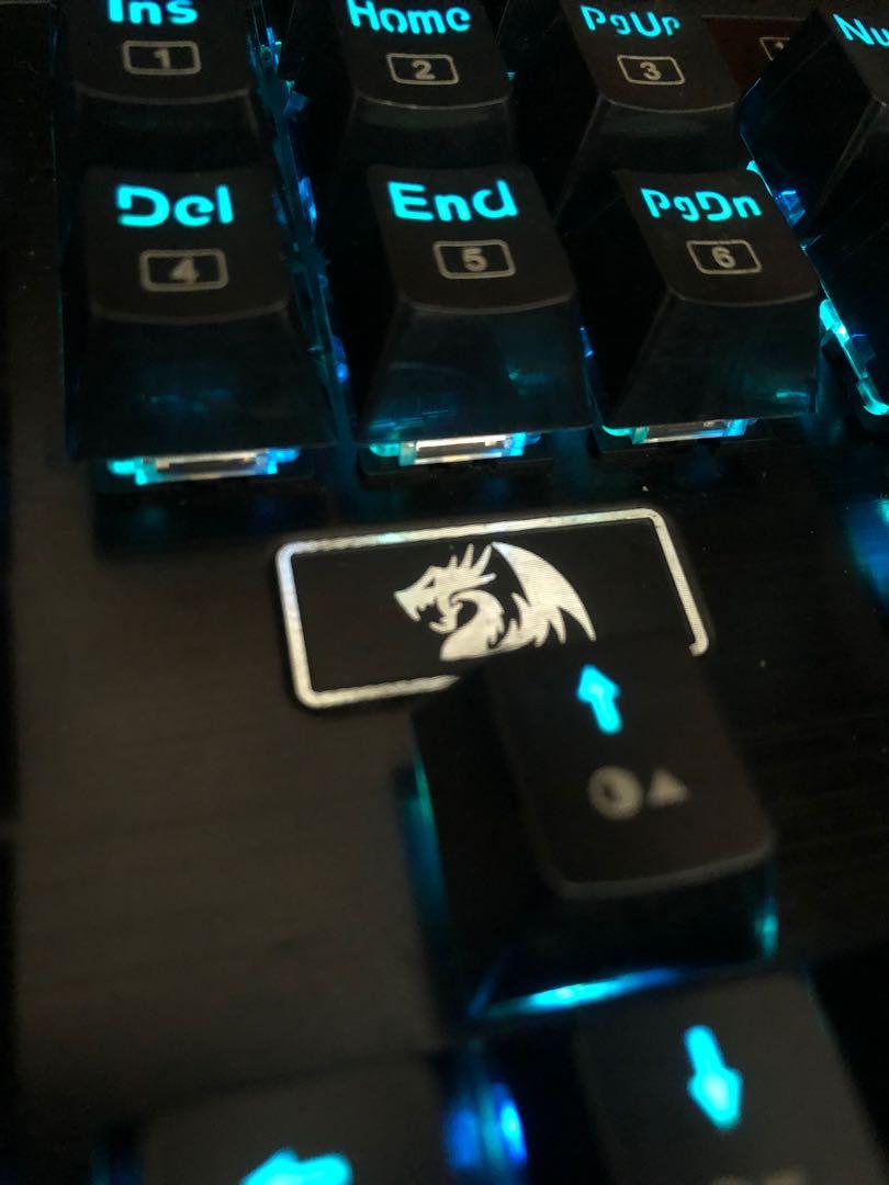 Red Dragon brown switches mechanical keyboard, Computers & Tech, Parts ...