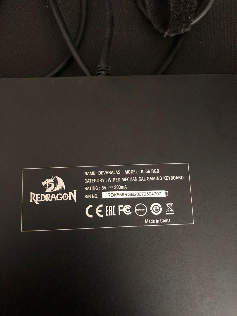 Red Dragon brown switches mechanical keyboard, Computers & Tech, Parts ...