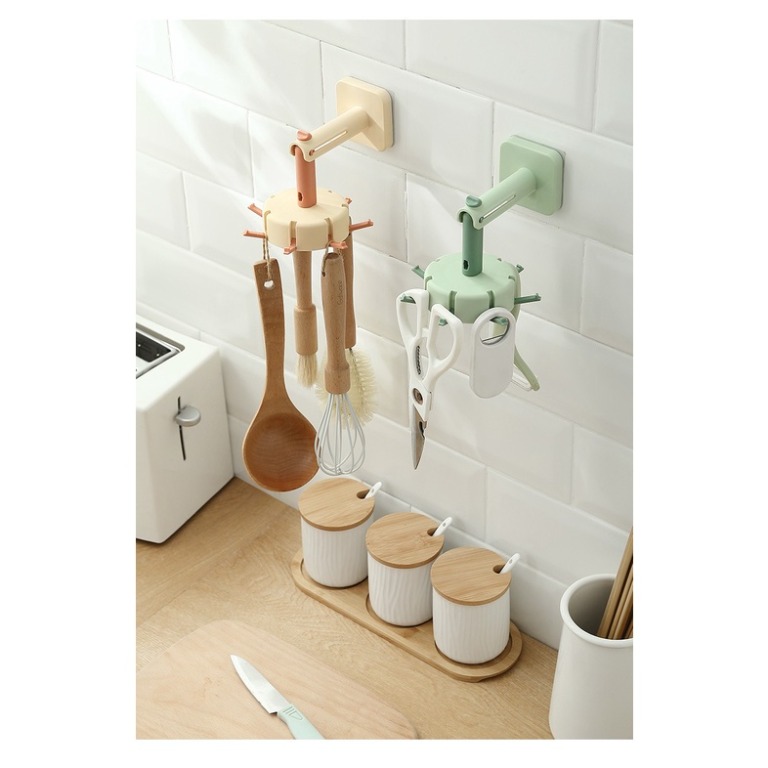 [SG Stock] Kitchen Multi-purpose hook 360 Degree rotation Seamless no ...