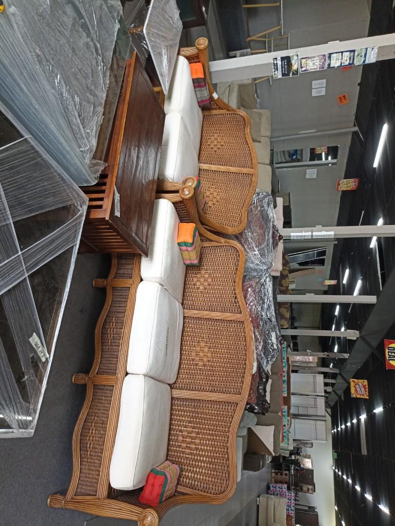SOFA ROTAN 3+2 SEATER, Furniture & Home Living, Furniture, Sofas on ...