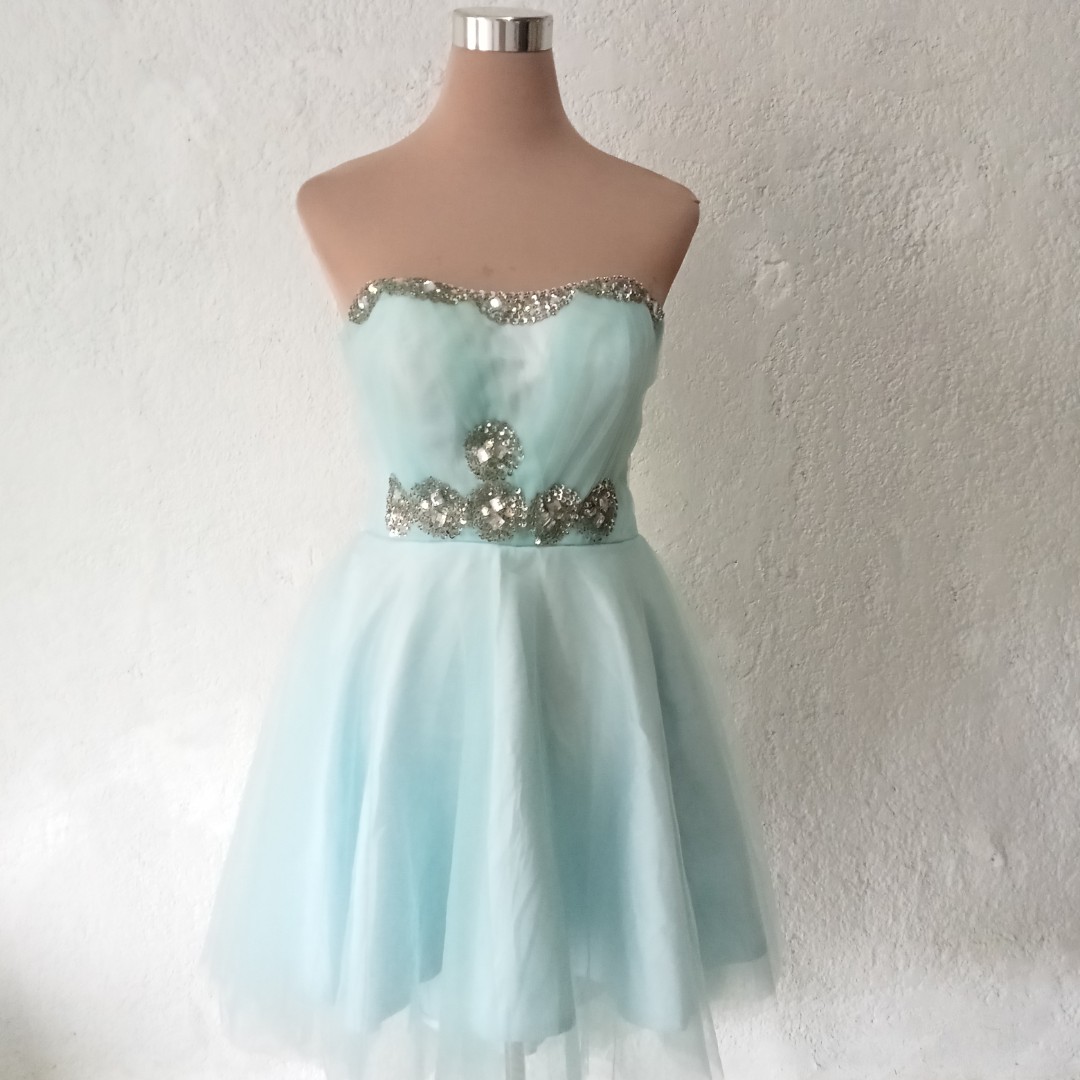 Sparkly dress baby blue dress blue and silver dress sky blue dress mini ...