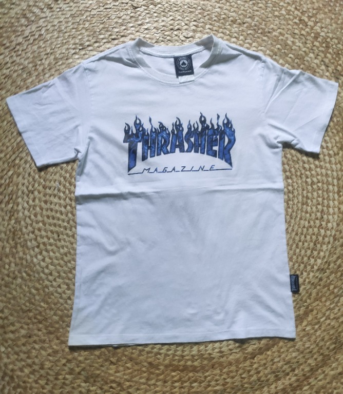 THRASHER BLUE FLAME, Men's Fashion, Tops & Sets, Tshirts & Polo Shirts ...
