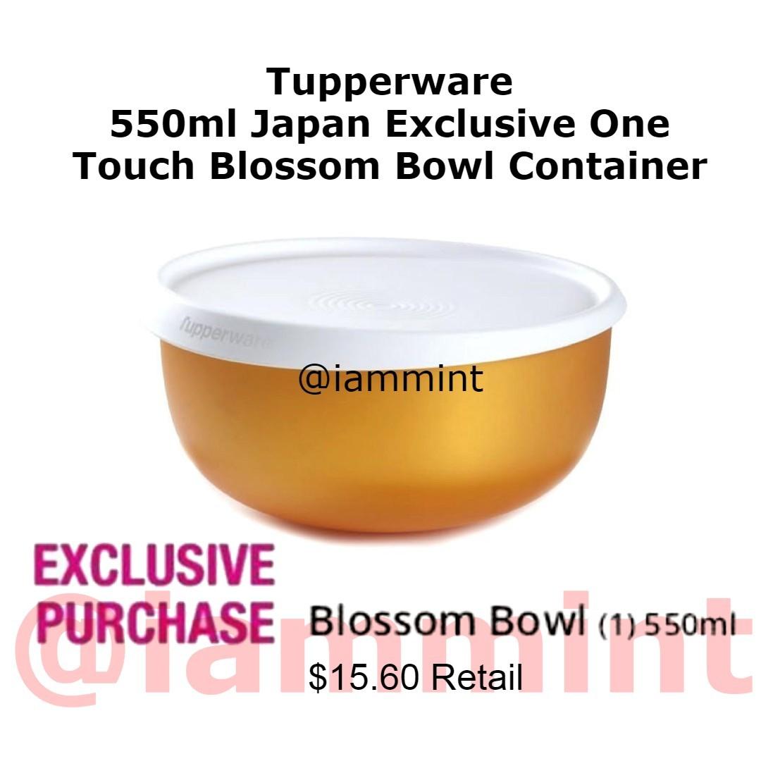 Tupperware 550 ml Japan Exclusive One Touch Blossom Bowl Container ...