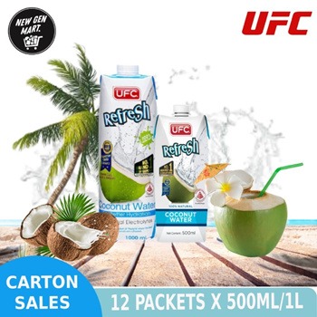 UFC Refresh Coconut Water 500ML / 1000ML x 12 ~~~, Food & Drinks ...