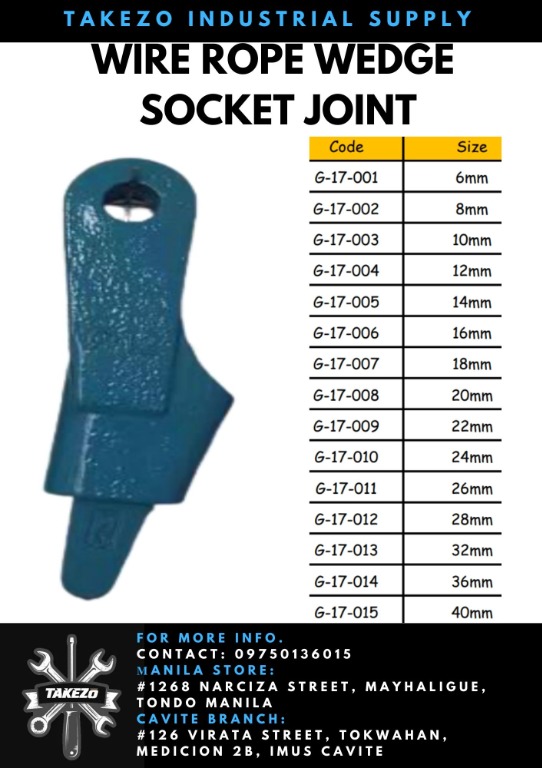 Wire Rope Wedge Socket Joint, Commercial & Industrial, Industrial ...