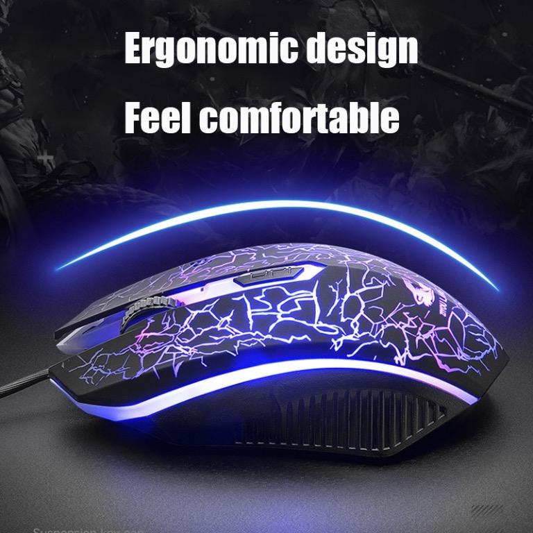 ZiYouLang T11 Gaming Keyboard and Mouse UK Layout Rainbow LED Backlit ...