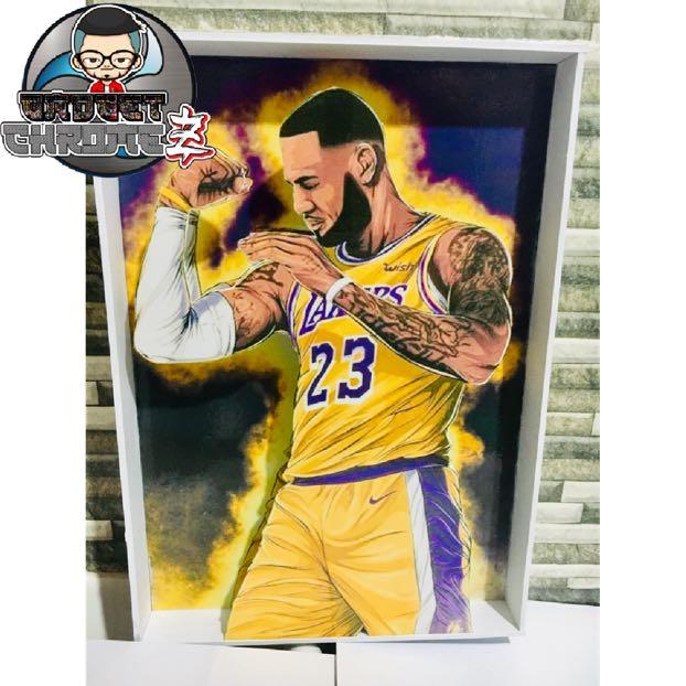 3D LED Sintra Board Mural Wall Frame | NBA | LEBRON JAMES, Furniture ...