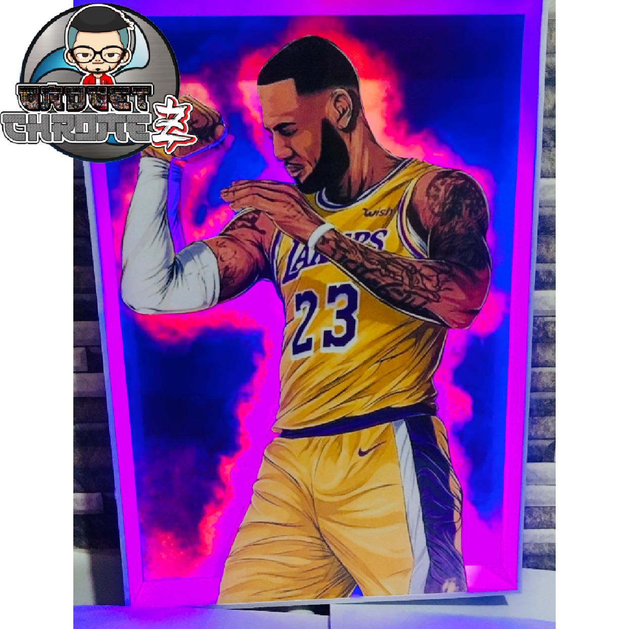 3D LED Sintra Board Mural Wall Frame | NBA | LEBRON JAMES, Furniture ...