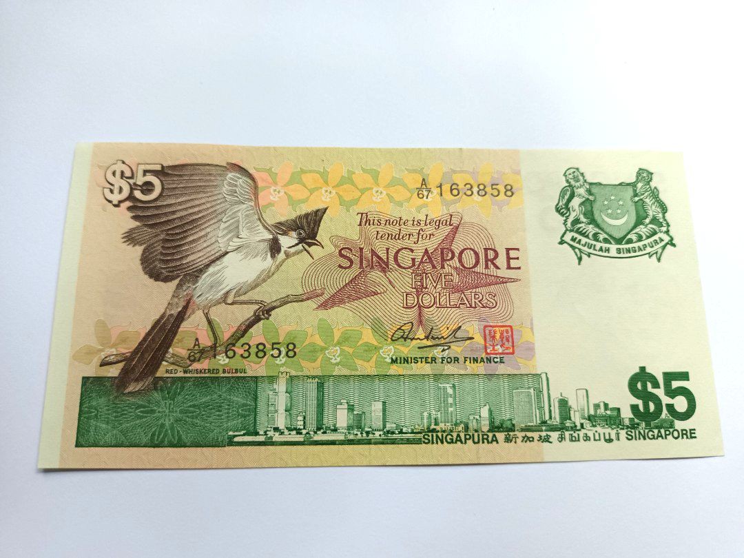 $5 bird series Singapore note dollar, Hobbies & Toys, Memorabilia ...