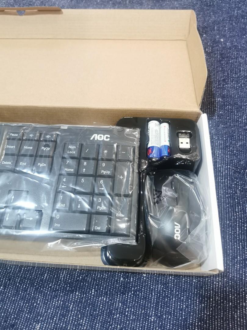 AOC KM200 Wireless Keyboard and Mouse, Computers & Tech, Parts ...