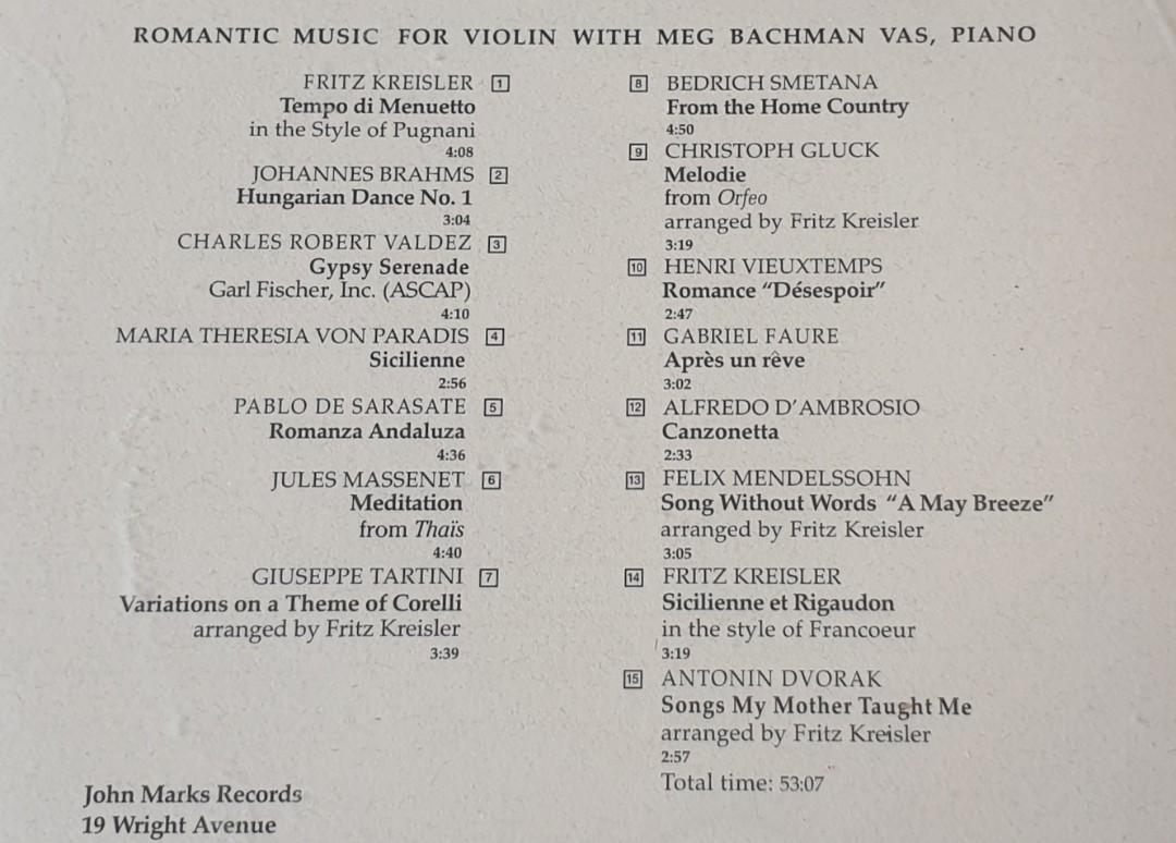 Arturo Delmoni ~ Songs My Mother Taught Me Manufactured In Usa Cd