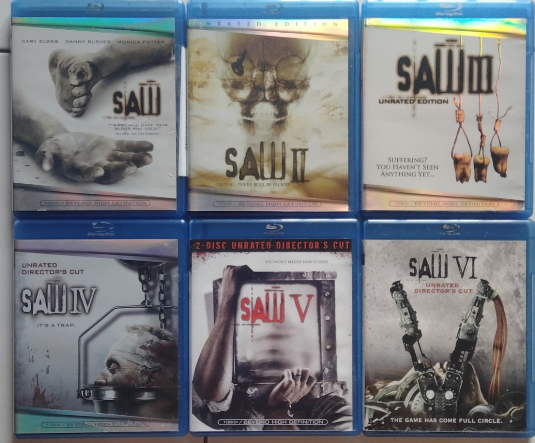 Blu ray / bluray Saw 6 movie collection, Hobbies & Toys, Music & Media, CDs & DVDs on Carousell