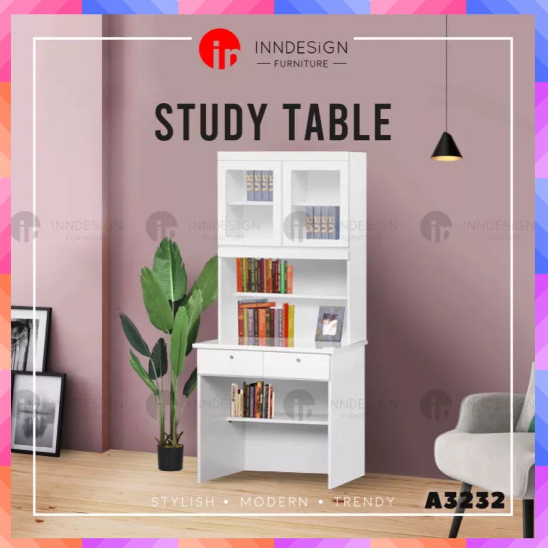 Bookshelf study table writing table, Furniture & Home Living, Furniture ...