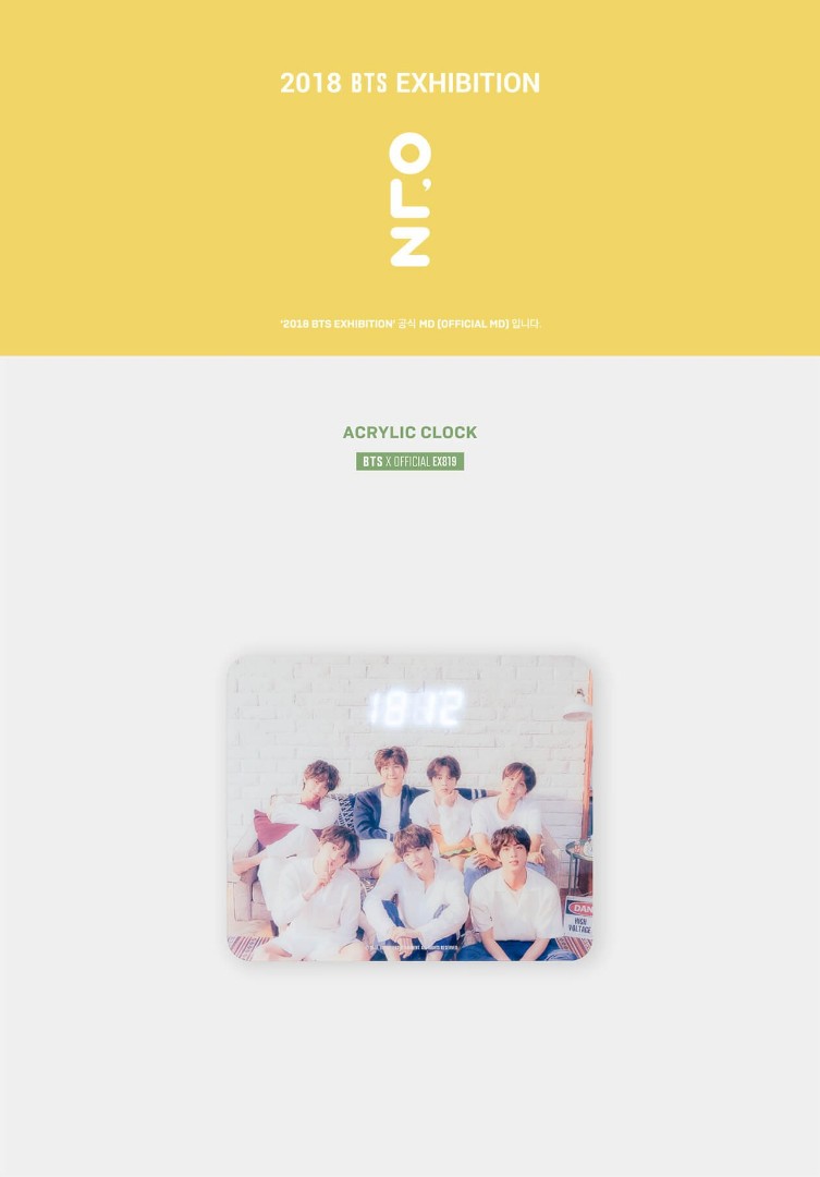 BTS Oneul Digital Clock, Hobbies & Toys, Memorabilia & Collectibles, K ...