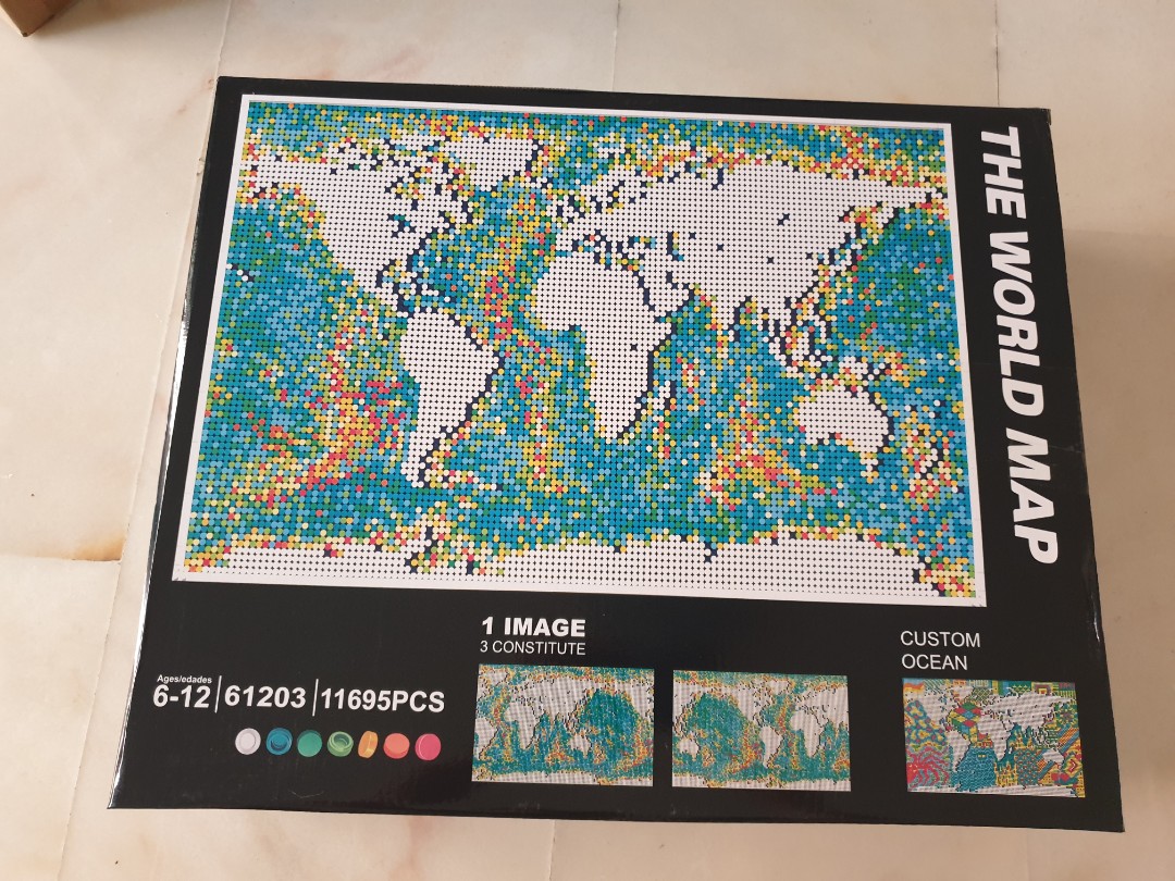 Building block the world map, Hobbies & Toys, Toys & Games on Carousell