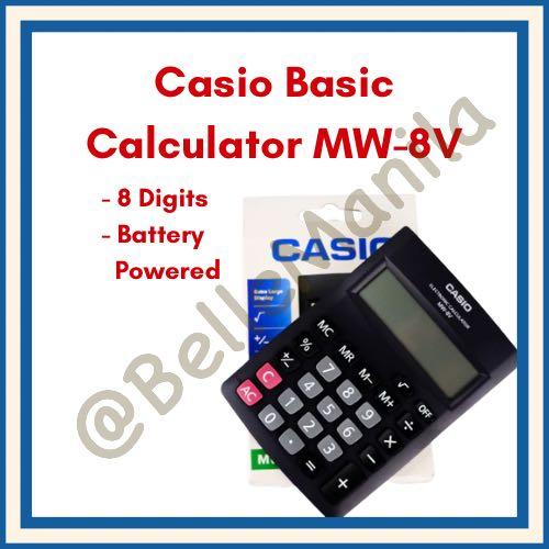 Casio Basic Calculator MW-8V, Hobbies & Toys, Stationary & Craft ...