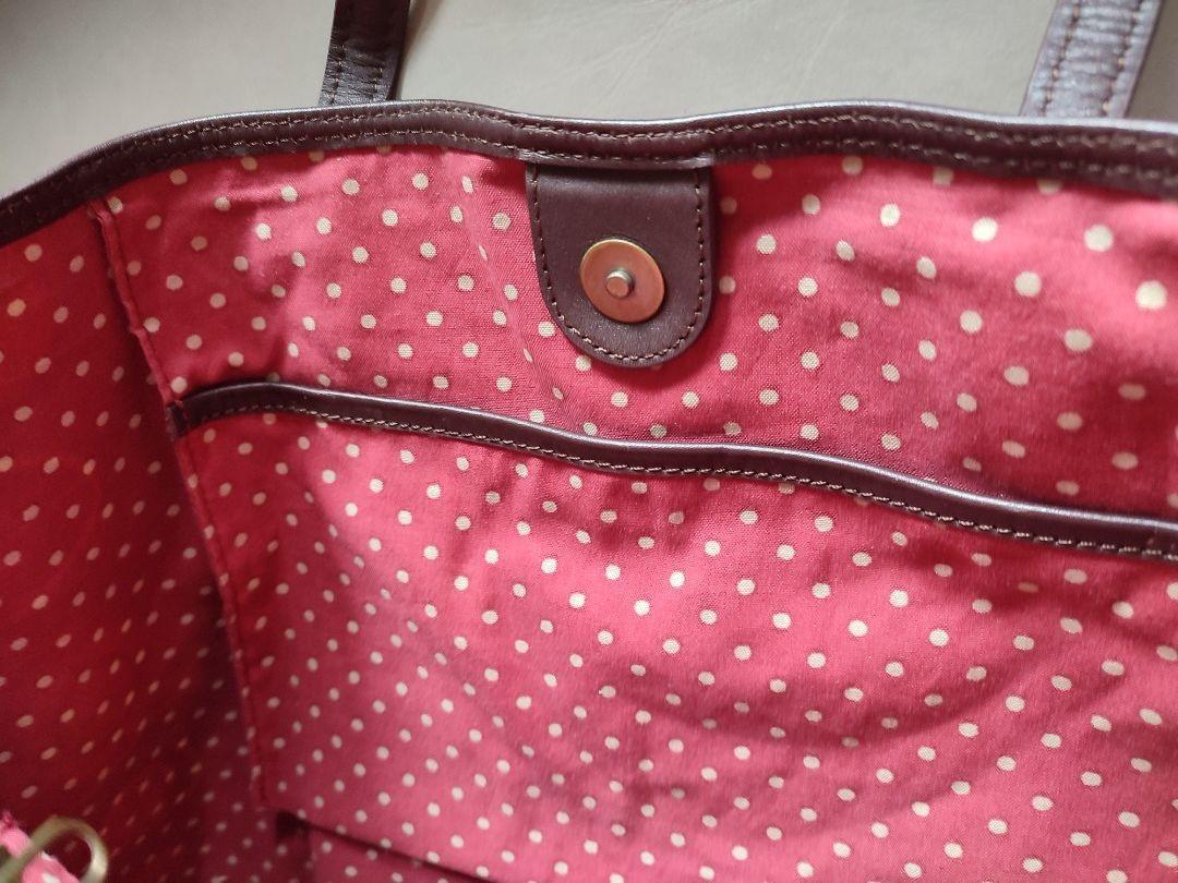 Cath Kidston red "Clock" large tote bag, Women's Fashion, Bags ...