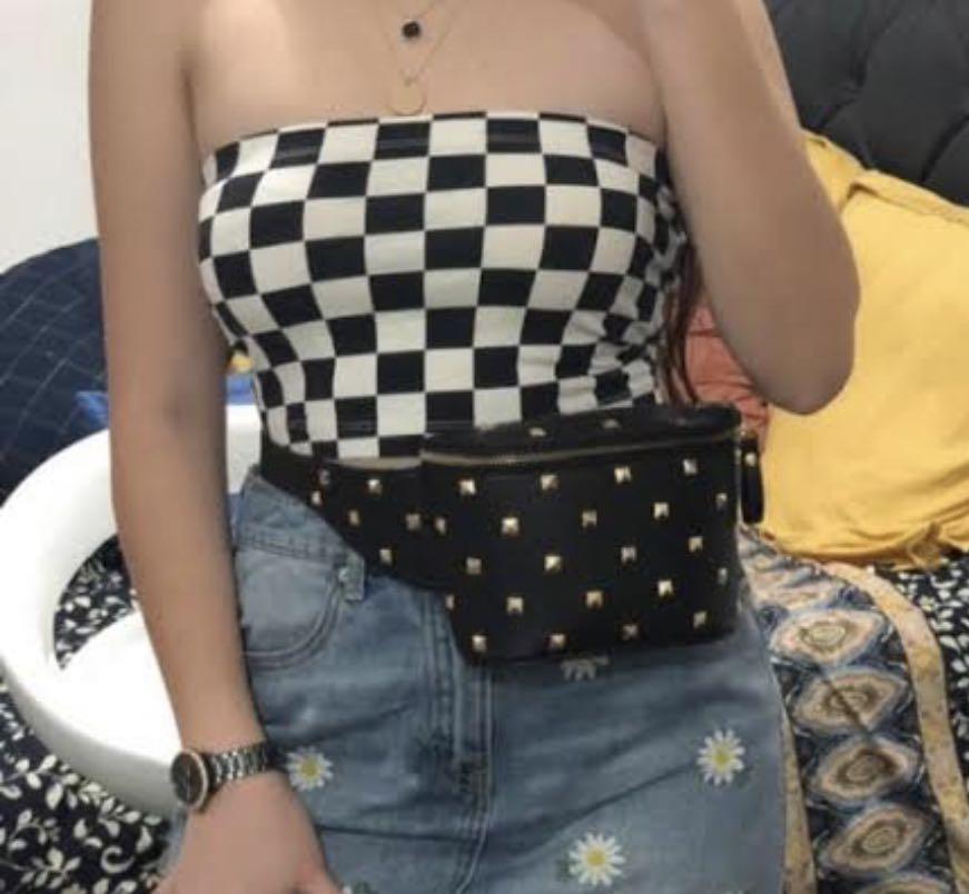 Checkered tube top, Women's Fashion, Tops, Others Tops on Carousell