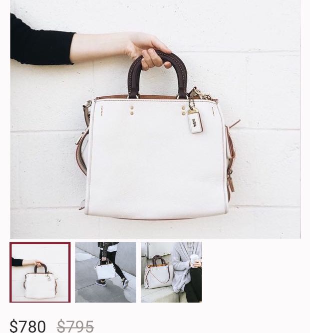 Coach Purse -Rogue in Chalk, Women's Fashion, Bags & Wallets, Shoulder ...