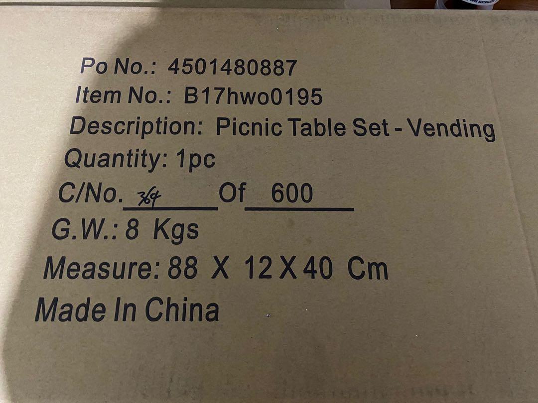 Coca Cola Foldable Picnic Table, Furniture & Home Living, Furniture ...