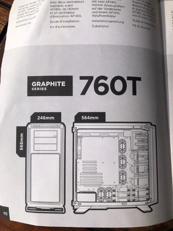 Corsair Graphite Series 760T Full-Tower case, Computers & Tech, Parts ...