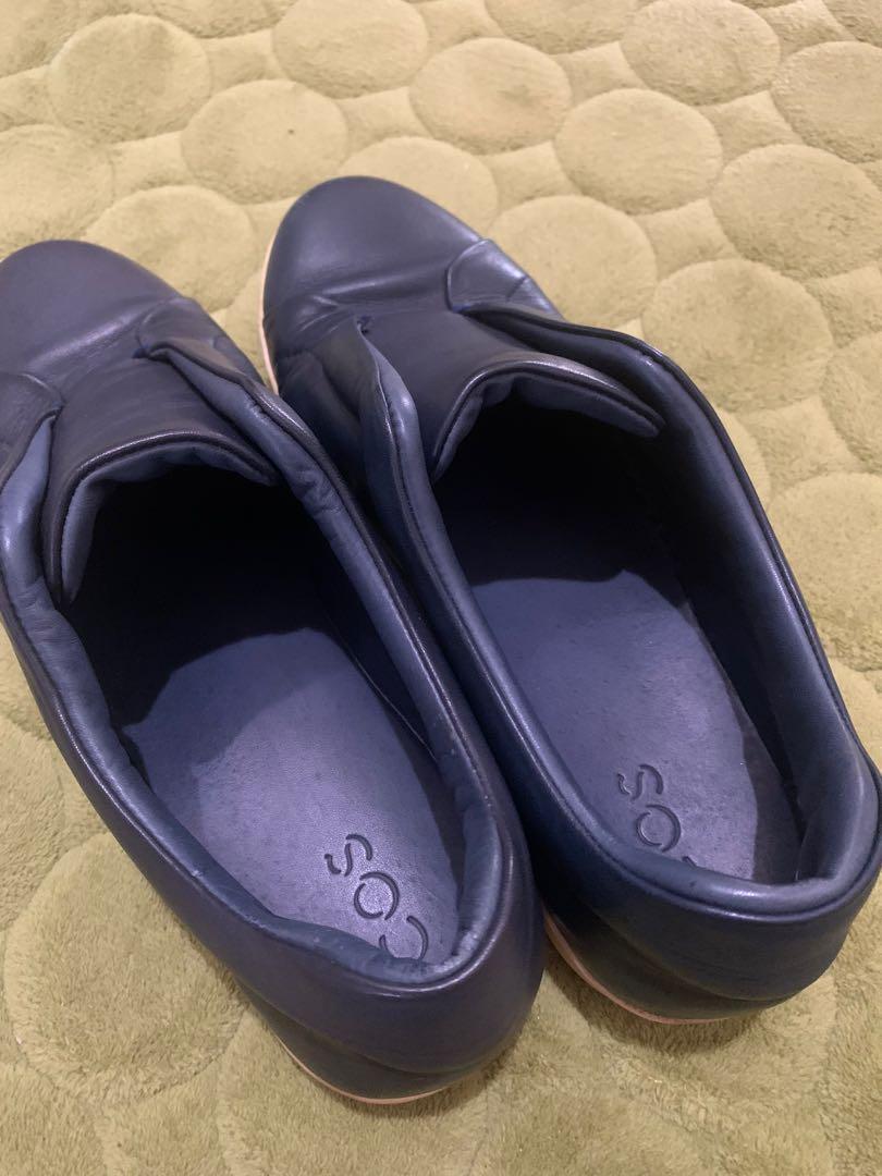 COS blue leather sneakers, Women's Fashion, Footwear, Sneakers on Carousell