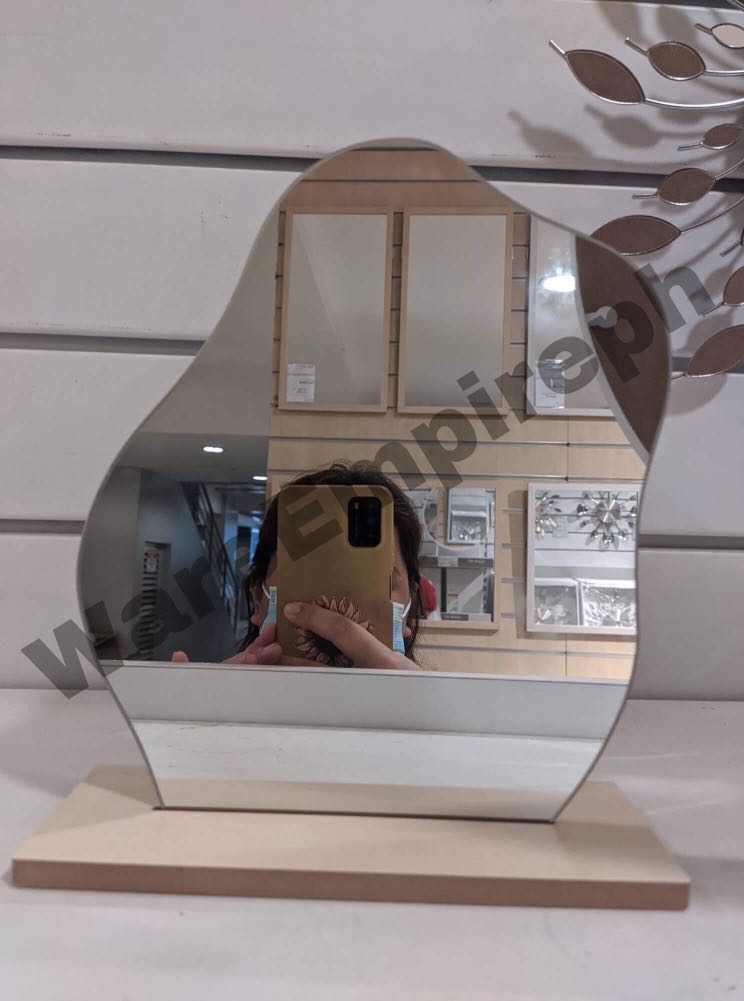 Curved Vanity Mirror with Stand, Furniture & Home Living, Home Decor ...