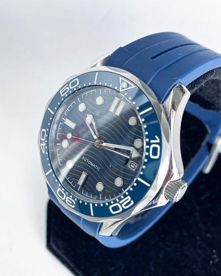 Custom Seiko Mod blue Seamaster, Men's Fashion, Watches & Accessories ...