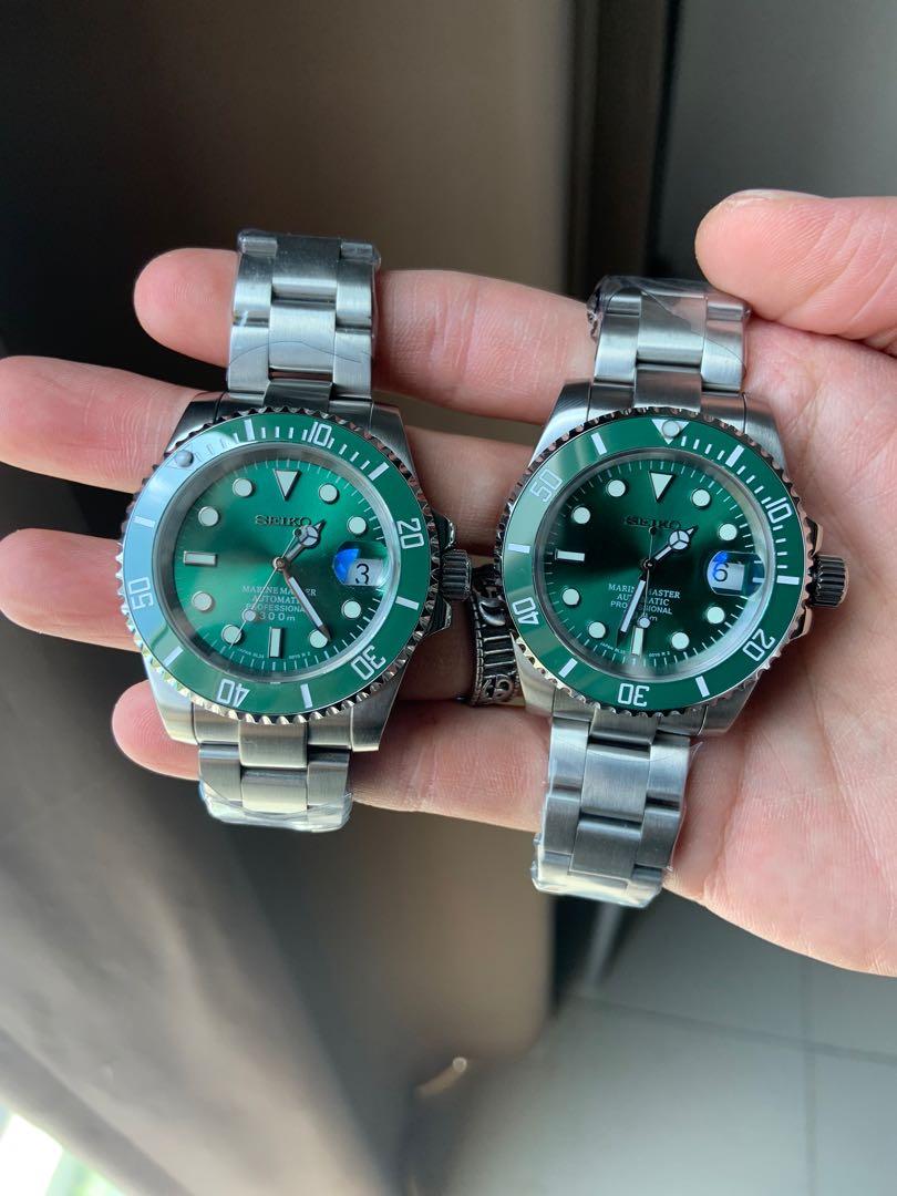 Custom Seiko Mod Hulk Submariner, Men's Fashion, Watches & Accessories ...