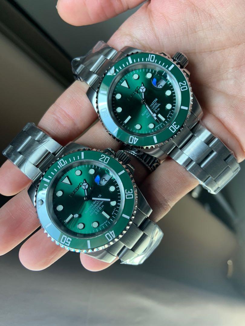 Custom Seiko Mod Hulk Submariner, Men's Fashion, Watches & Accessories ...