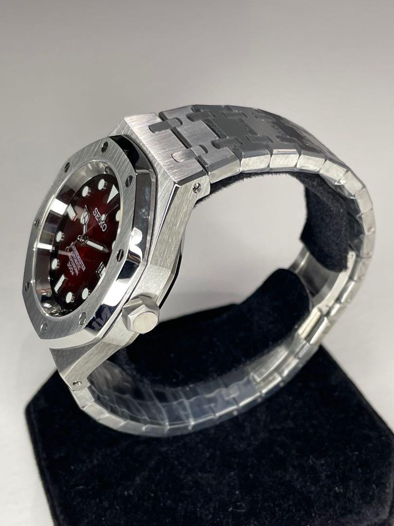 Custom Seiko Mod Red AP 42mm, Men's Fashion, Watches & Accessories ...