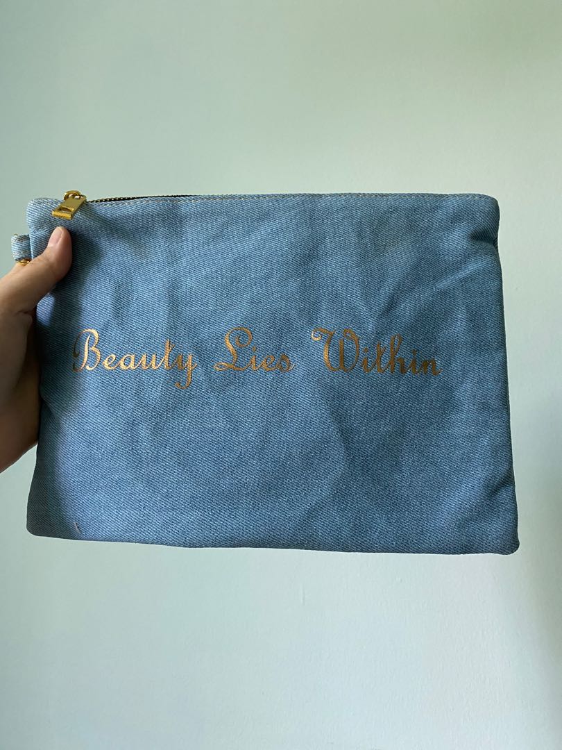 Denim-like pouch, Women's Fashion, Bags & Wallets, Purses & Pouches on ...