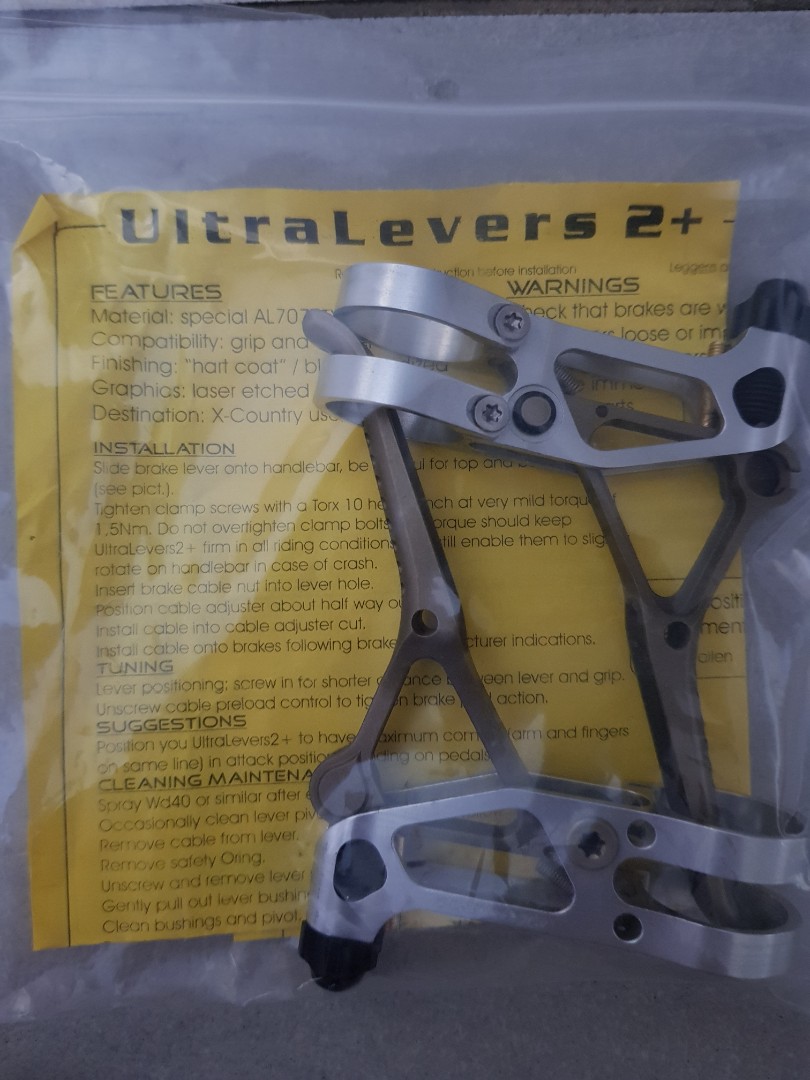 Extralite brake levers for Brompton, Sports Equipment, Bicycles & Parts ...