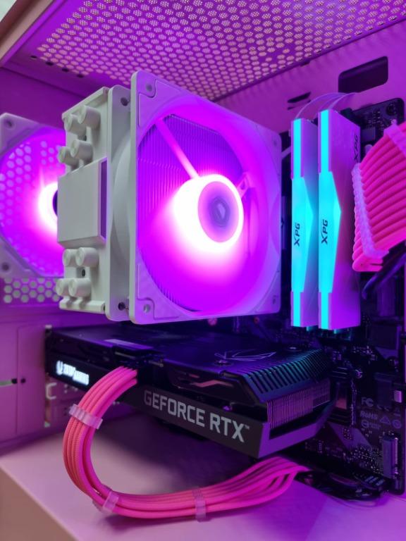 [FREE DELIVERY] PINK CUSTOM GAMING PC / RTX 3050 + RYZEN 5 / WINDOWS 11 ...