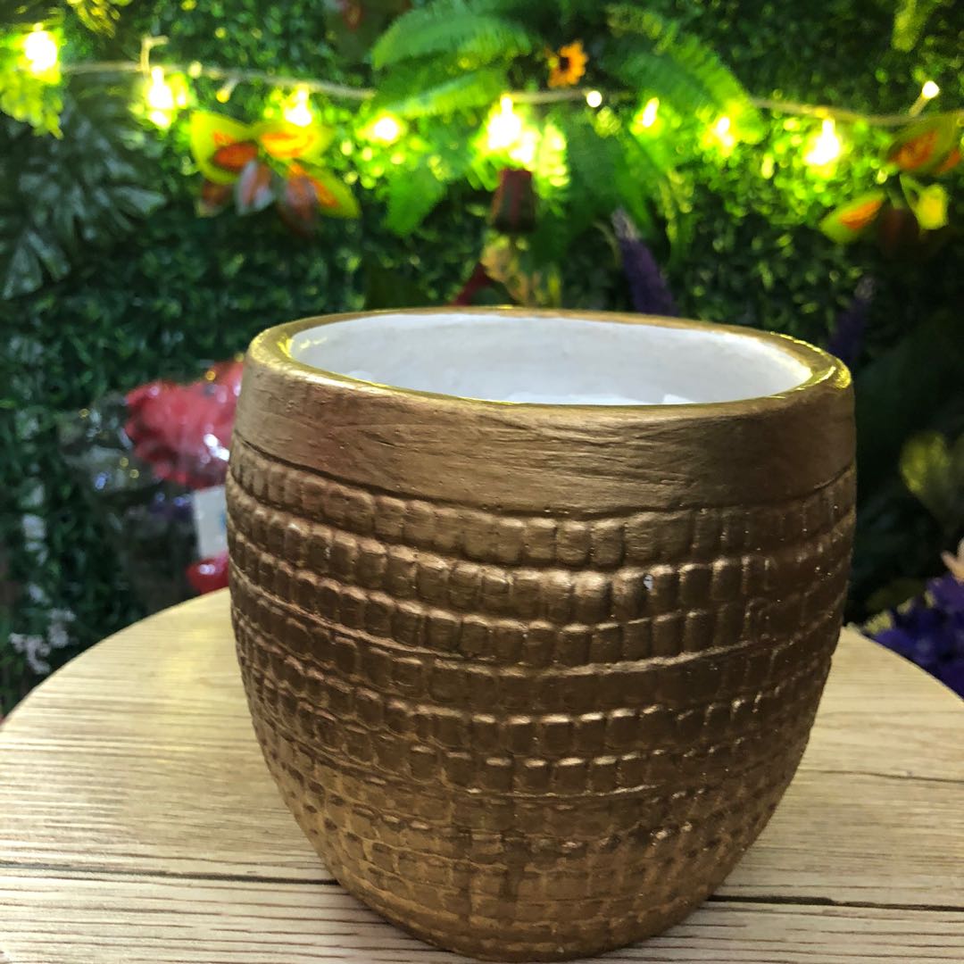 Golden Clay Pot, Furniture & Home Living, Gardening, Gardening Tools ...