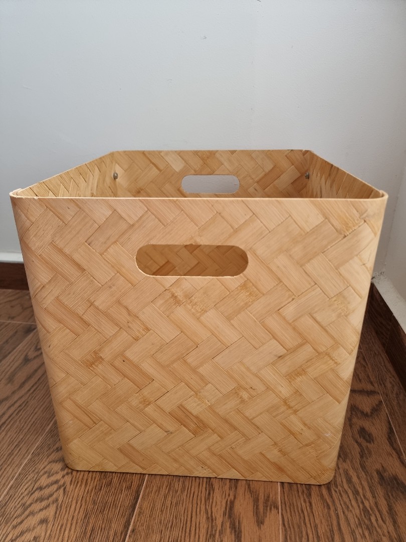 IKEA Bullig bamboo storage box, Furniture & Home Living, Home ...