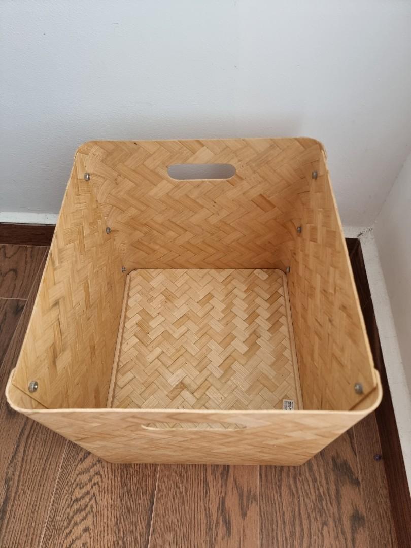 IKEA Bullig bamboo storage box, Furniture & Home Living, Home ...