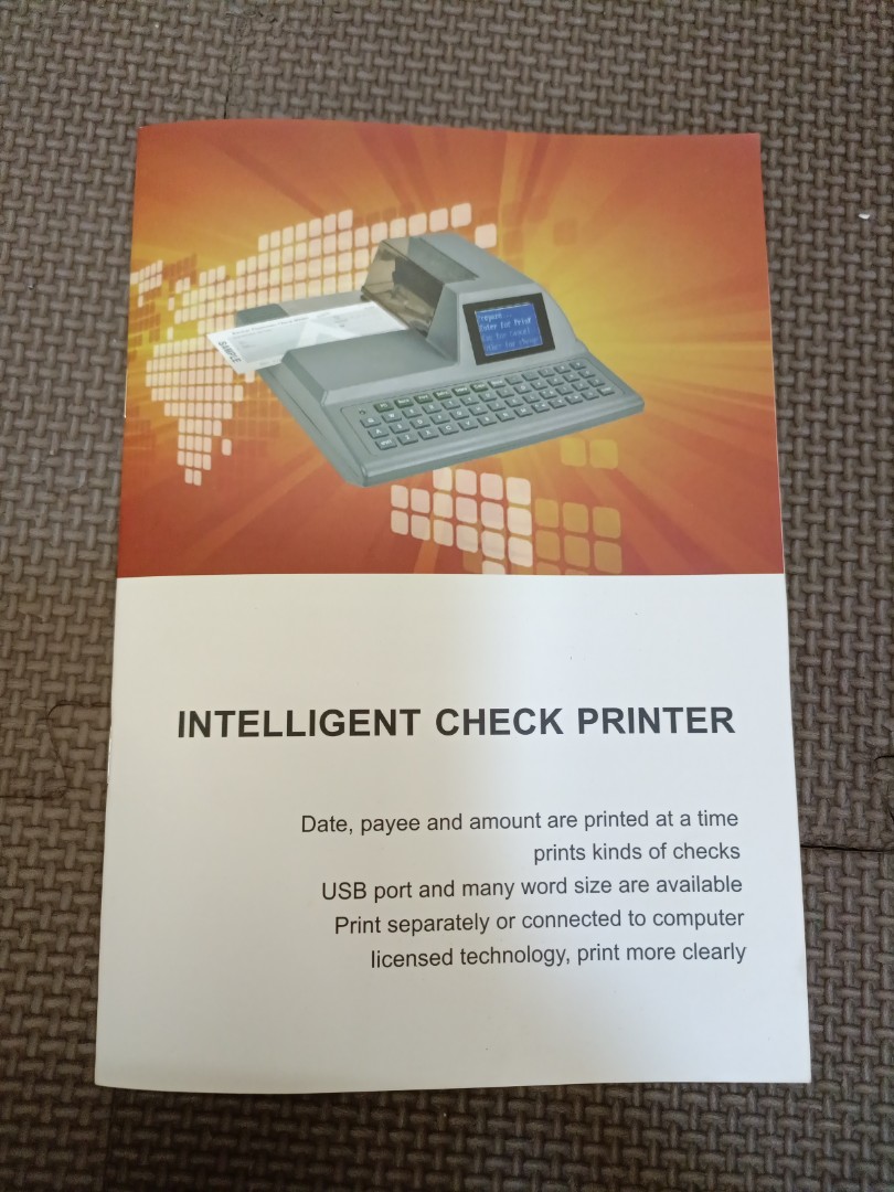 Intelligent cheque printer, Computers & Tech, Office & Business ...
