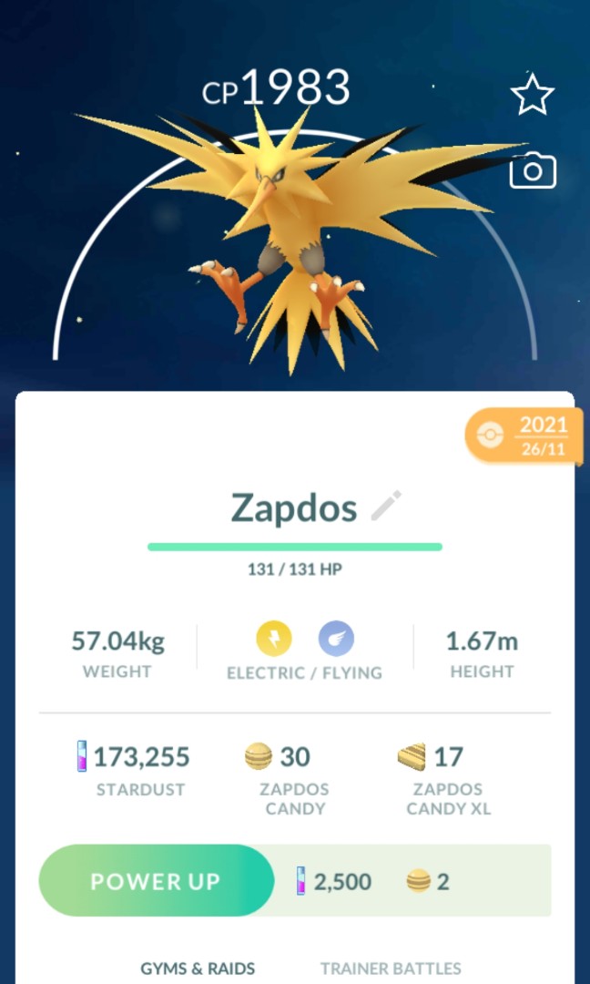 legendary zapdos team instinct, Video Gaming, Gaming Accessories, In ...