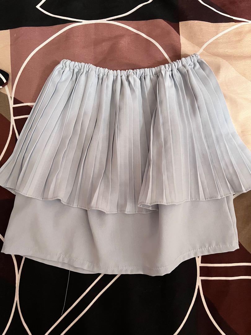 Lettuce Tube Top with zipper - Sky Blue, Women's Fashion, Tops, Others ...