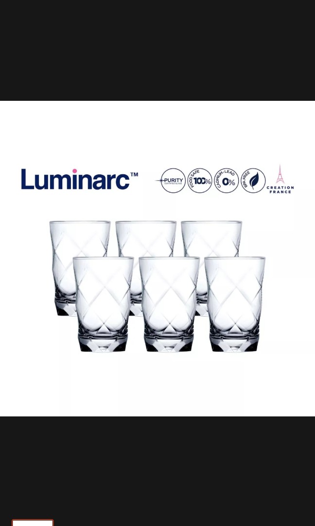 Luminarc glasses, Furniture & Home Living, Bathroom & Kitchen Fixtures ...