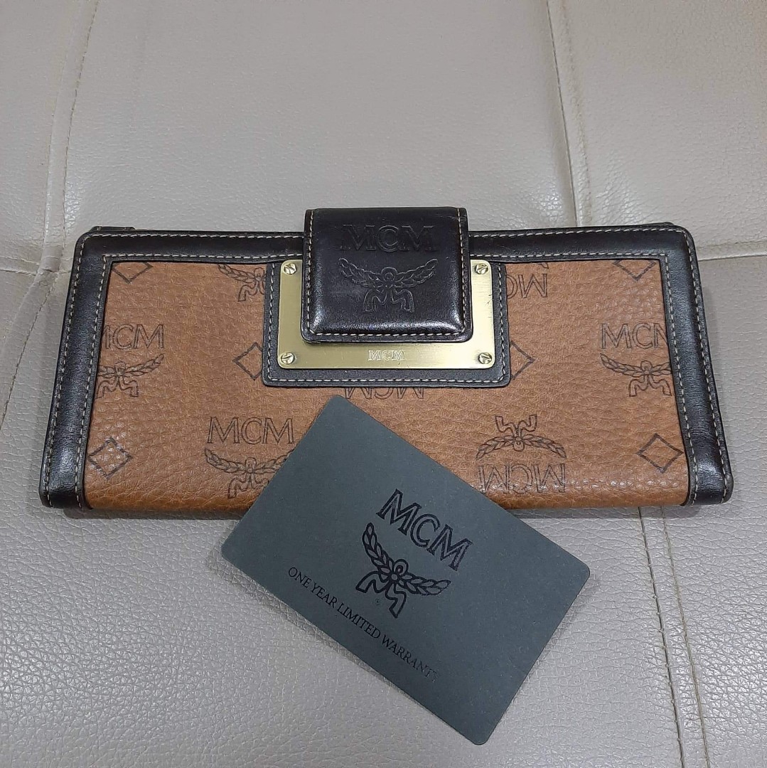 MCM Long Tri Fold Wallet, Luxury, Bags & Wallets on Carousell