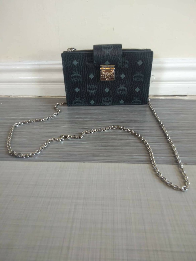 MCM wallet on chain rank A condition, Luxury, Bags & Wallets on Carousell